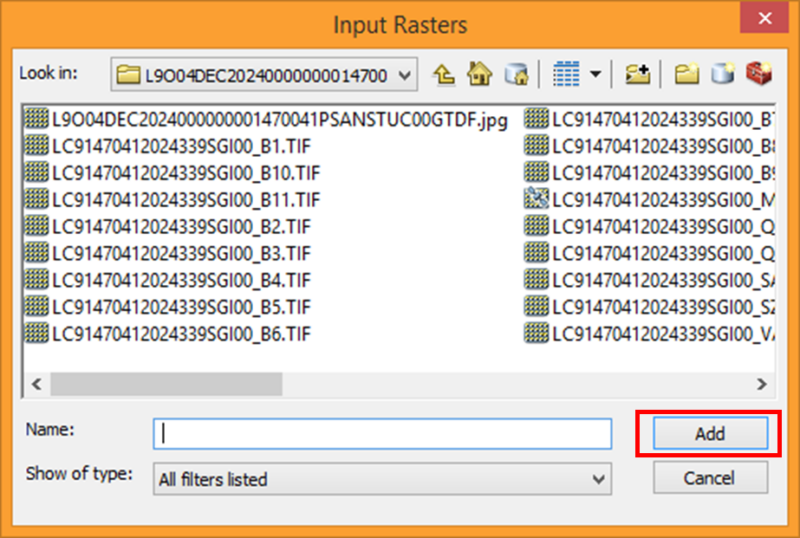 Layer Stacking or Band composite of Landsat Satellite data using ArcGIS ...