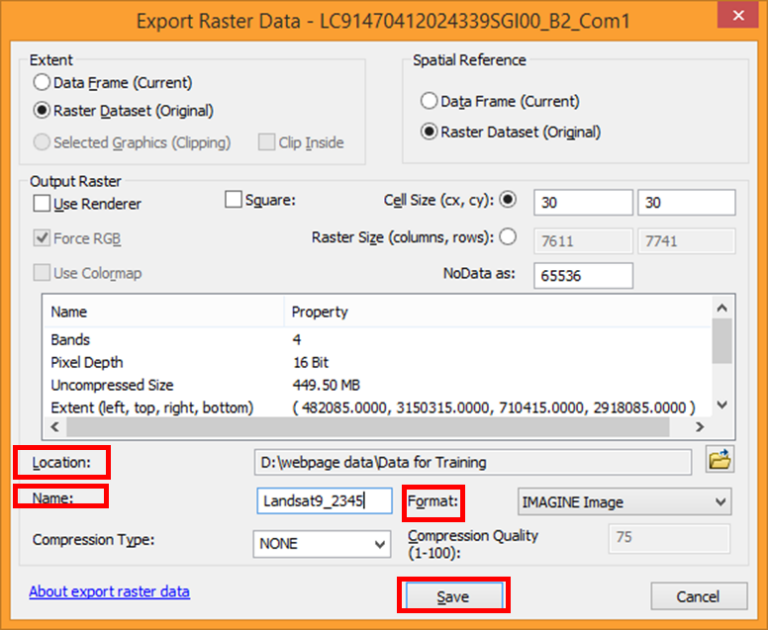 Layer Stacking or Band composite of Landsat Satellite data using ArcGIS ...