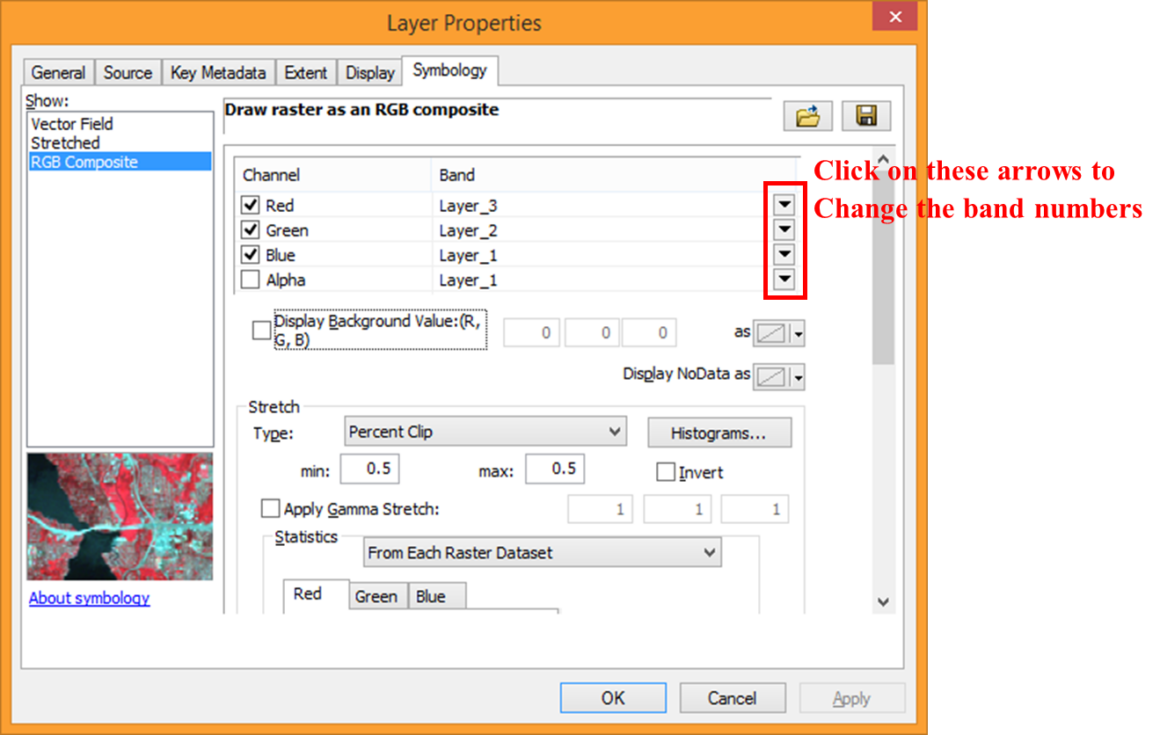 How to Change Band combination of satellite image in ArcGIS - GISOutlook