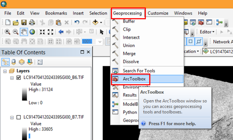 Layer Stacking or Band composite of Landsat Satellite data using ArcGIS ...